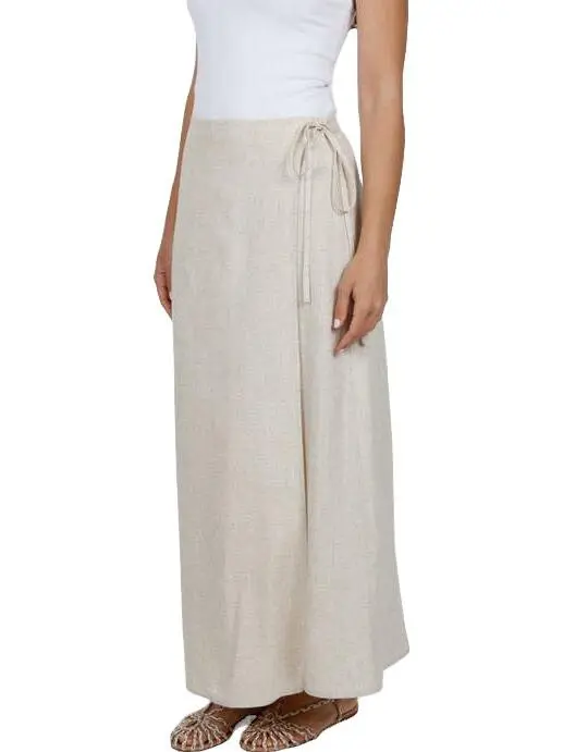 LEISURE LAB Marbella Wrap Maxi Skirt - Sand