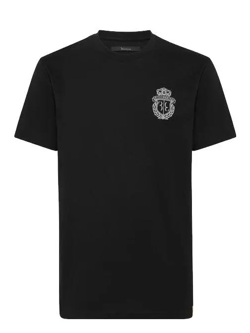 BILLIONAIRE T-shirt Round Neck Crest - Black