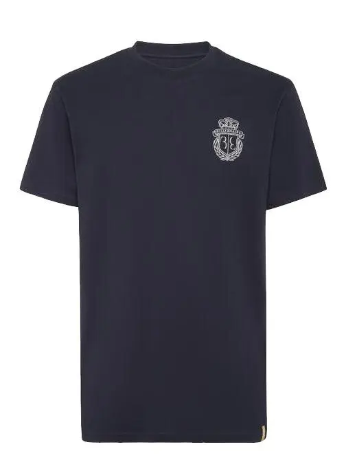 BILLIONAIRE T-shirt Round Neck Crest - Darkblue
