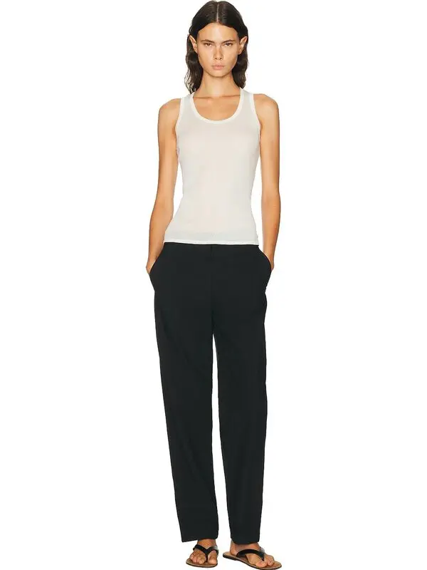 THE ROW Cendrea Ribbed Cotton Tank - Ivory