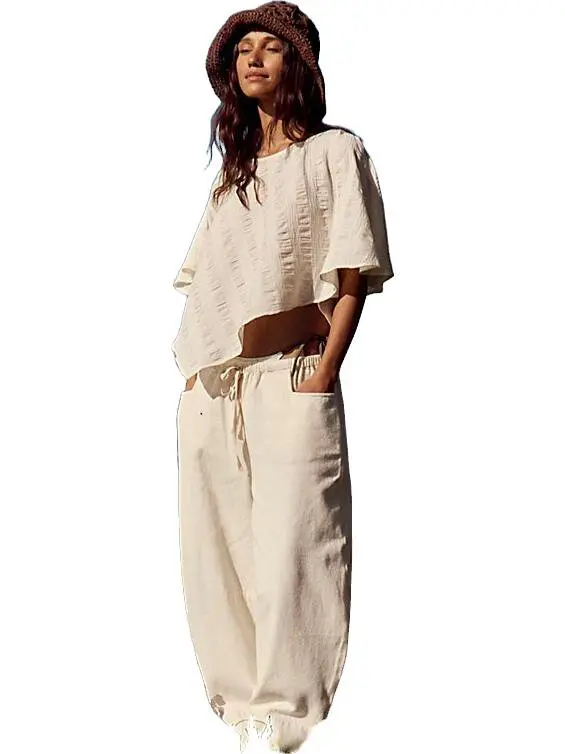 Free People Bea Asymmetrical Top - Moonglow