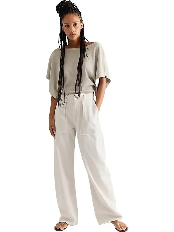 AGOLDE Low Curve Utility Jeans - Bone