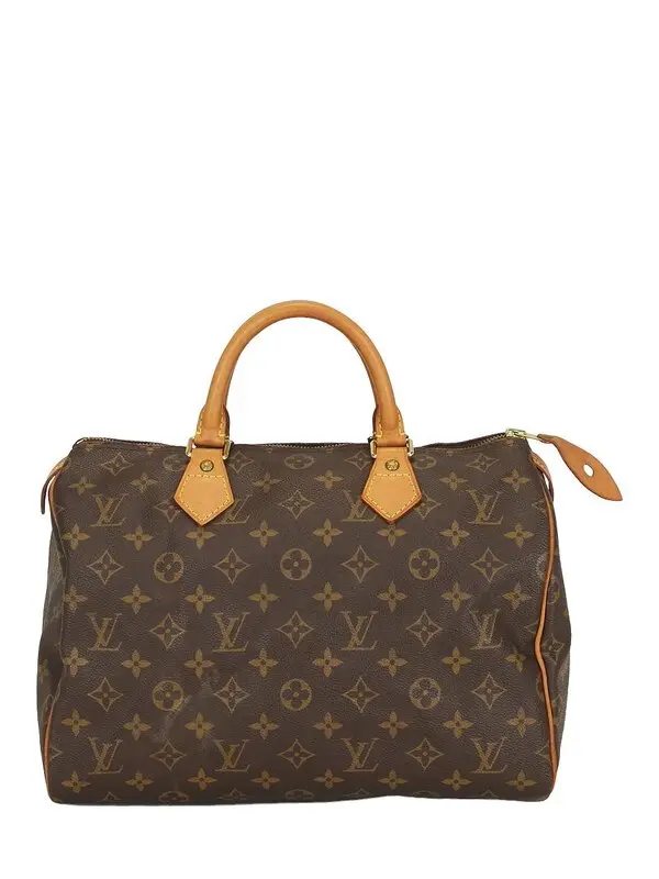 LOUIS VUITTON Monogram Speedy 30 Handbag - Brown