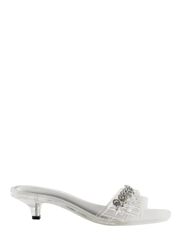 HEAVENLY JELLY Zenith Embellished Jelly Mule - Clear
