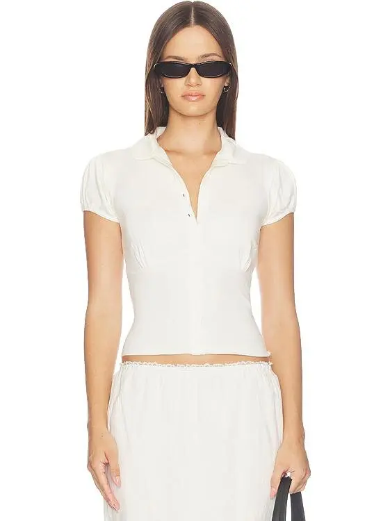 GUIZIO Liana Knit Top - Ivory