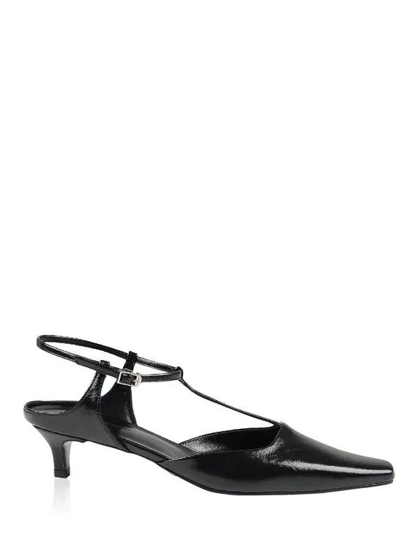SALONDEJU Vintage Square T-strap Heel - Black
