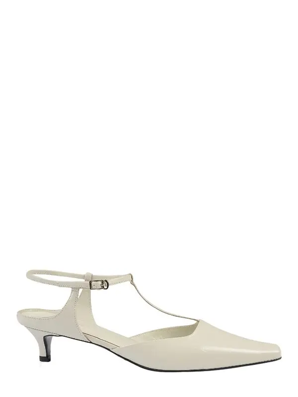 SALONDEJU Vintage Square T-strap Heel - Ivory