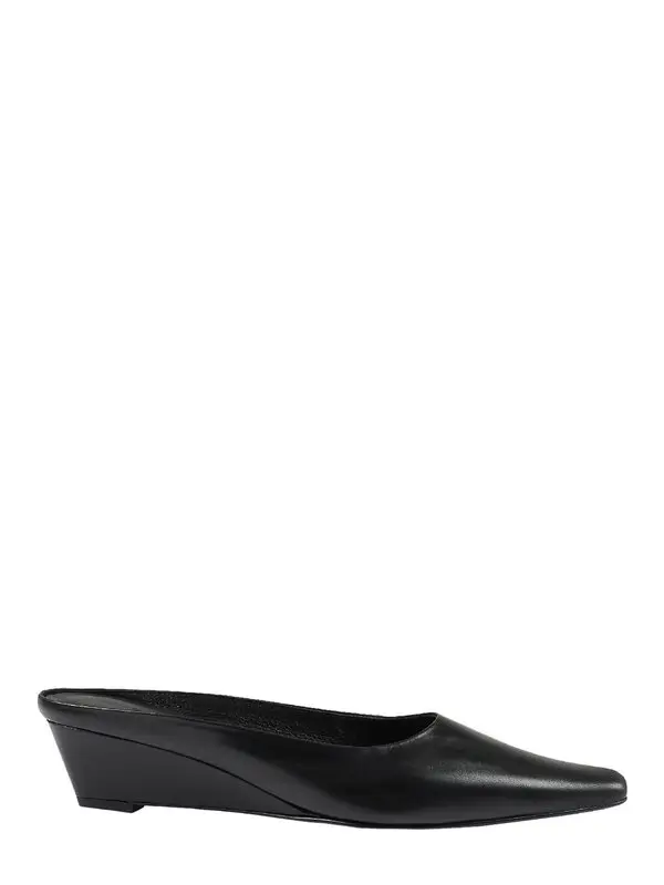 SALONDEJU Vintage Square Toe Mule - Black