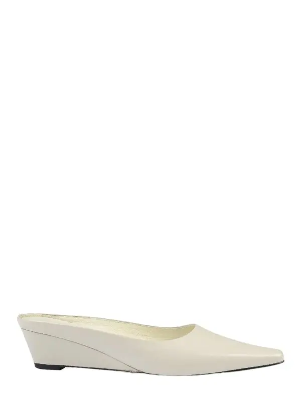 SALONDEJU Vintage Square Toe Mule - Ivory