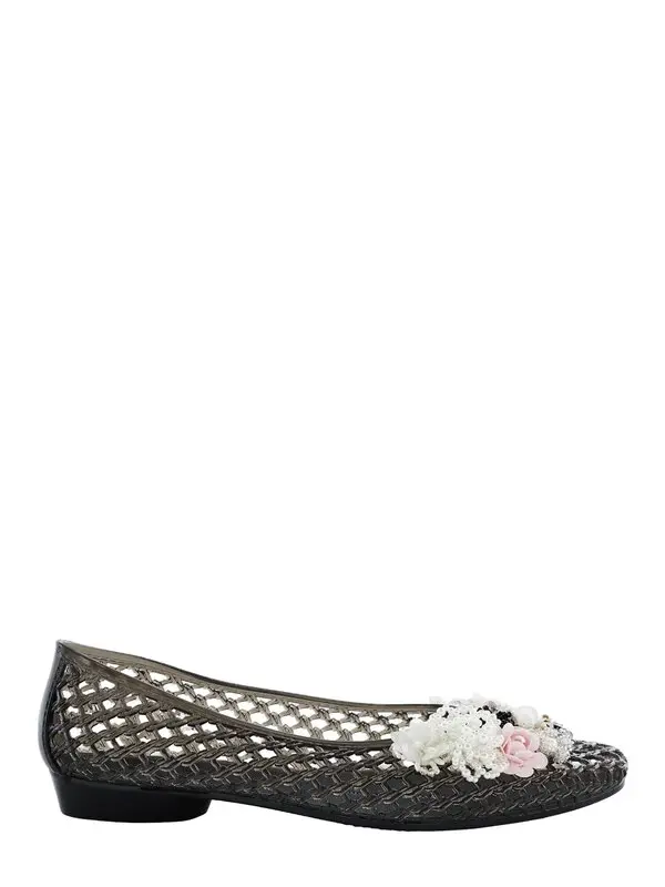 HEAVENLY JELLY Posy Embellished Jelly Shoes - Black