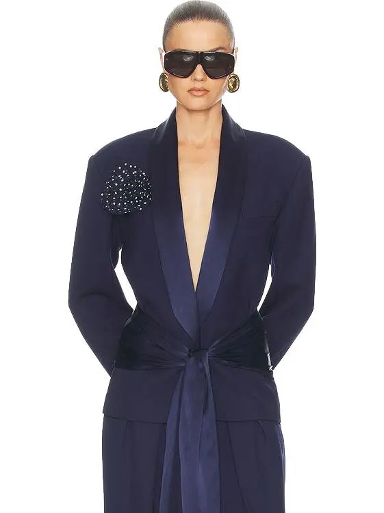 HELSA The Tux Blazer In Wool - Navy