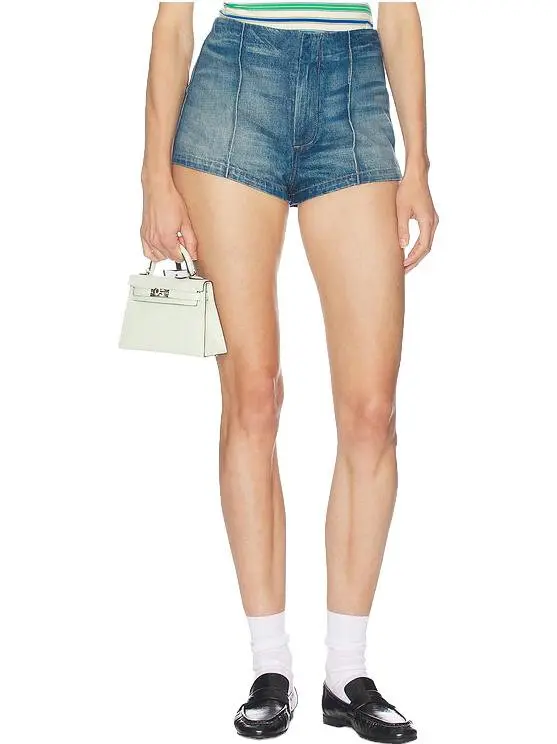 HELSA Denim Micro Short - Medium Blue