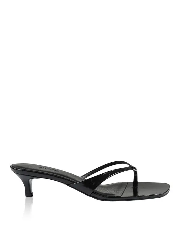 SALONDEJU Veil Mules - Black