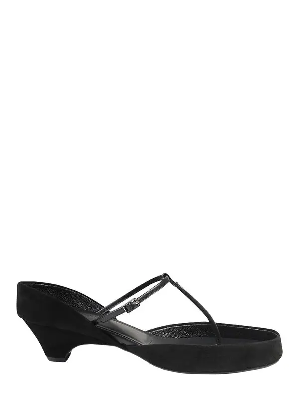 SALONDEJU Frame T-strap Sandals - Black