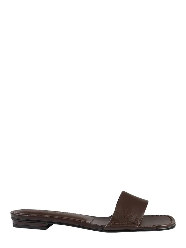 SALONDEJU Stitch Slide Mule - Brown