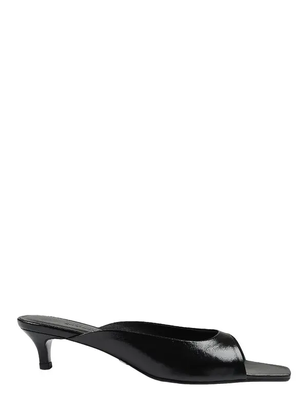 SALONDEJU Vintage Square Line Mule - Black