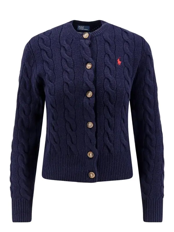 Polo Ralph Lauren Certified Wool And Cashmere Cardigan - Blue