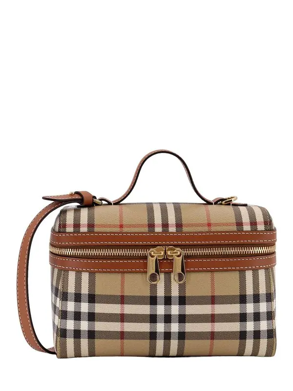 Burberry Vanity Check Coated Canvas Case - Beige