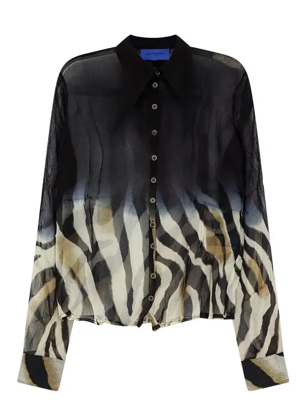 MES DEMOISELLES Zebra Print Viscose Shirt - Multicolor