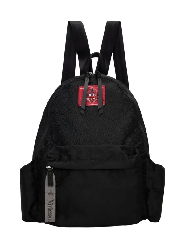 VIVIENNE WESTWOOD Jacquard Logo Pattern Backpack - Black