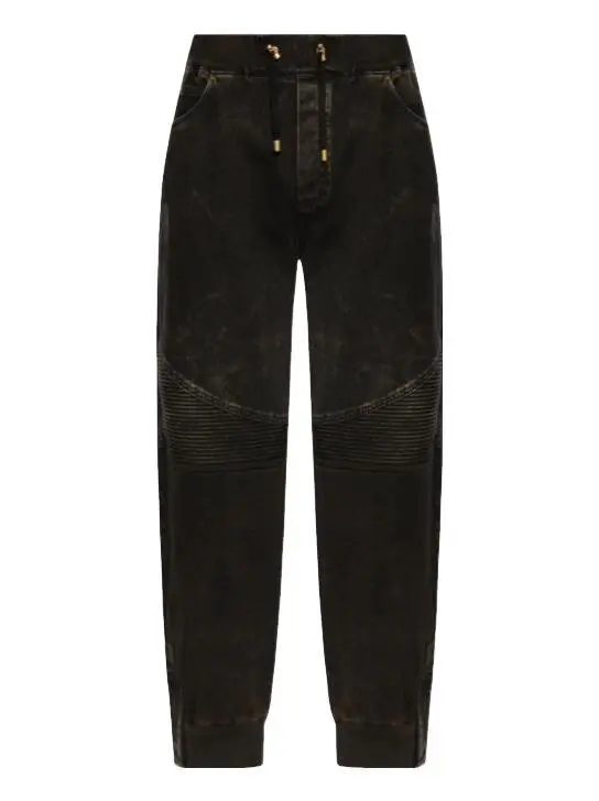 Balmain Vintage Effect Trousers - Black