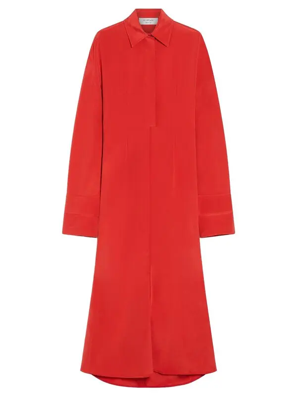 Sportmax Long Mermaid Shirt Dress - Red