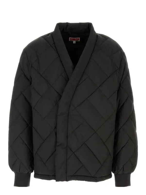 Kenzo Kimono Collar Padded Down Jacket - Black