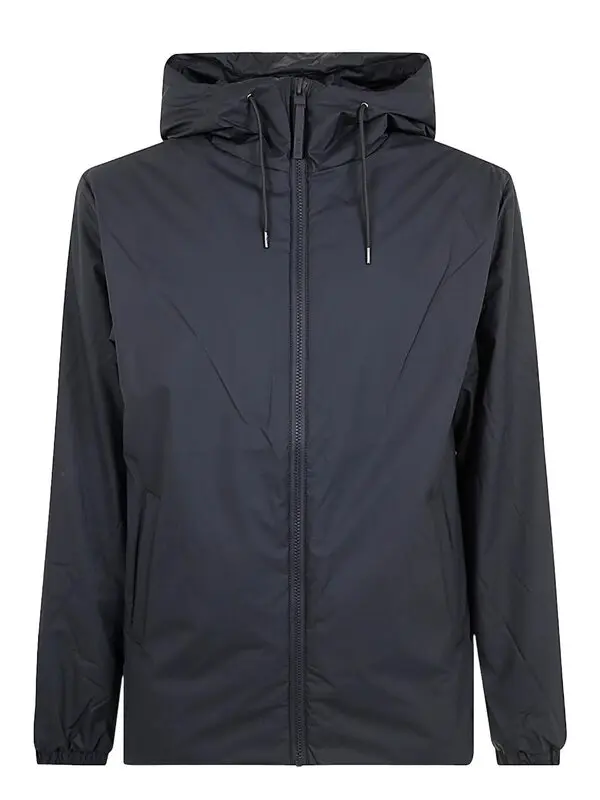 Rains Long-sleeved Hooded Jacket - Navy Blue
