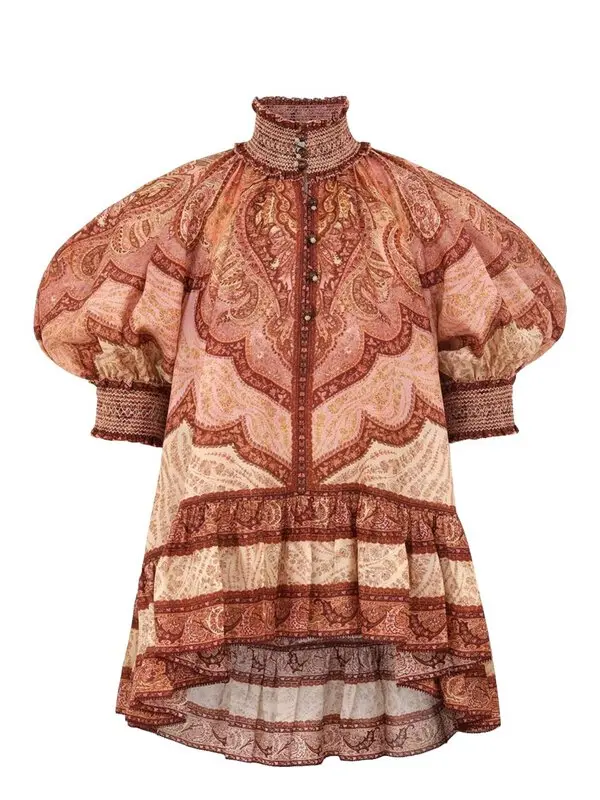 Zimmermann Campaign Wanderlust Frill Blouse - Brown