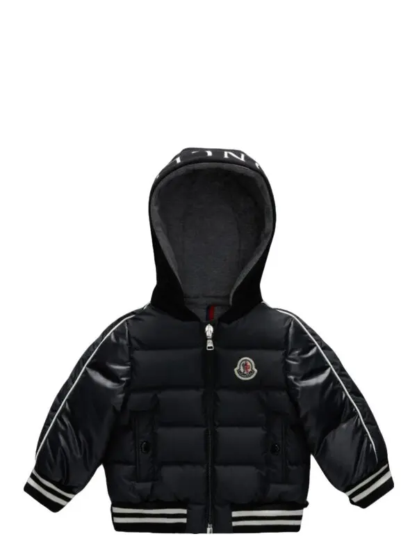 Moncler Padded Down Jacket With Hood - Black
