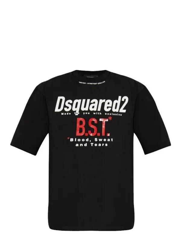 Dsquared2 Logo Printed Crewneck T-shirt - Black