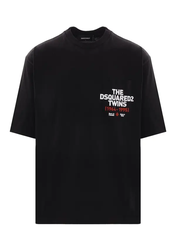 Dsquared2 Logo Printed T-shirt - Black