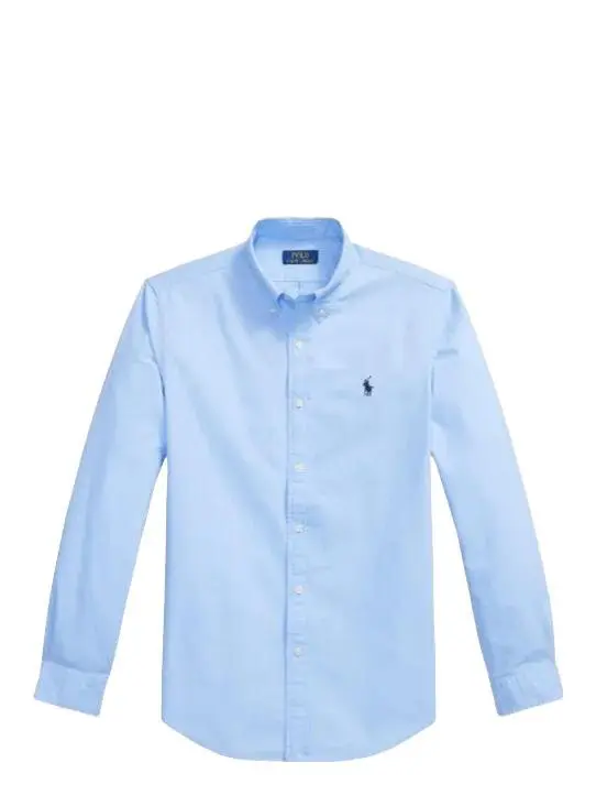 Ralph Lauren Polo Pony Embroidered Long-sleeved Shirt - Blue