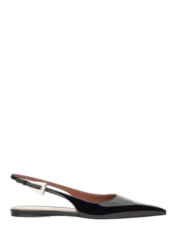 Paris Texas Jessica Western Slingback Flat - Black