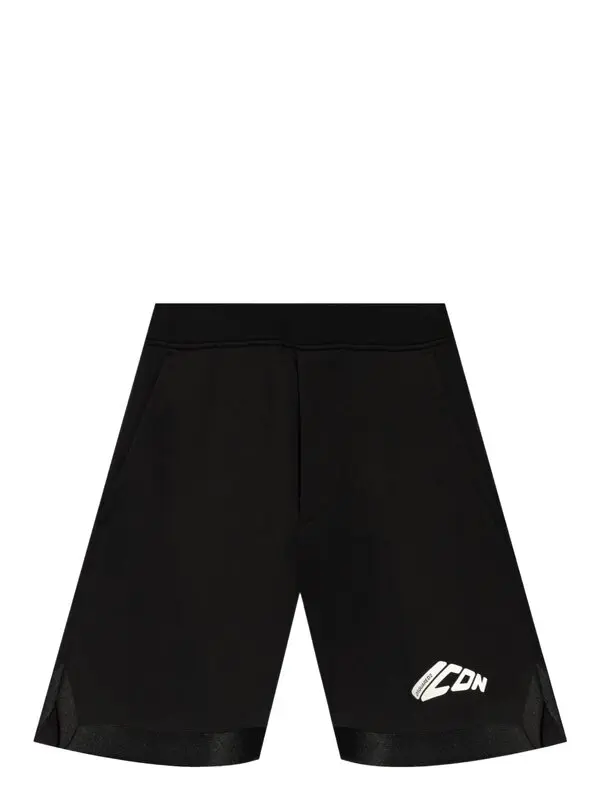 Dsquared2 Icon Logo Printed Sweat Shorts - Black