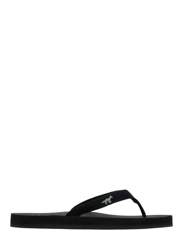 Maison Kitsuné X Indosole Easy Living Flip-flops - Black