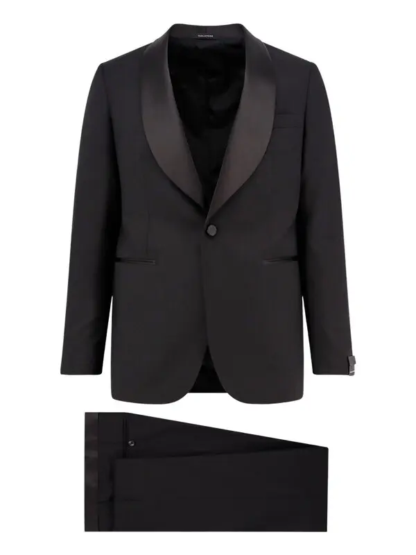 Tagliatore Long-sleeved Blazer And Trousers Set - Black