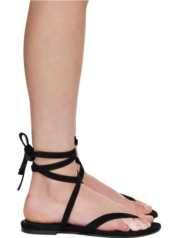 Proenza Schouler Strappy Flat Sandals - Black