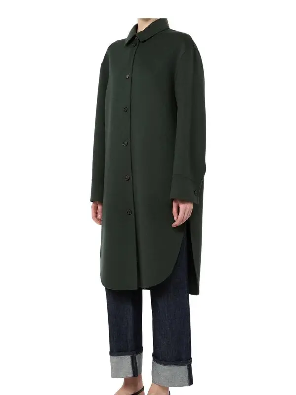 Max Mara Long-sleeve Button-fastening Coat - Black