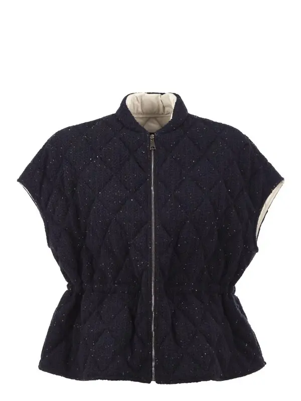 Fabiana Filippi Quilted Zip-up Vest - Black