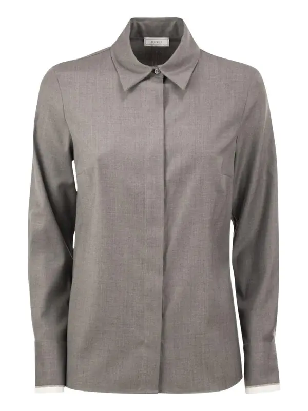 Peserico Contrast Cuff Button-up Shirt - No