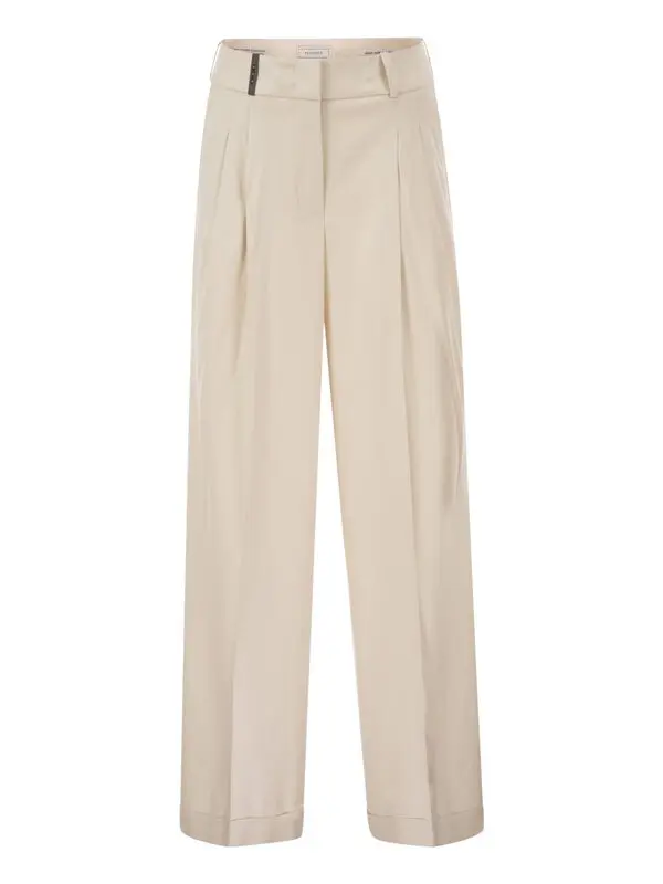 Peserico Pleated Wide-leg Trousers - No