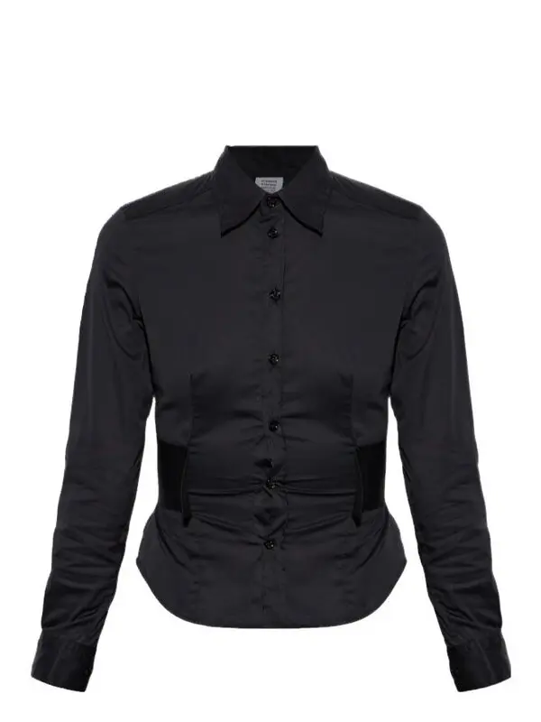 Vetements Long Sleeve Waist-cinching Shirt - Black