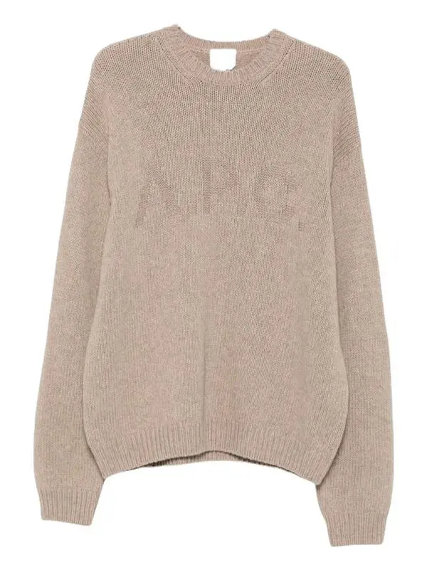 A.p.c. Logo Knit Crew Neck Sweater - No