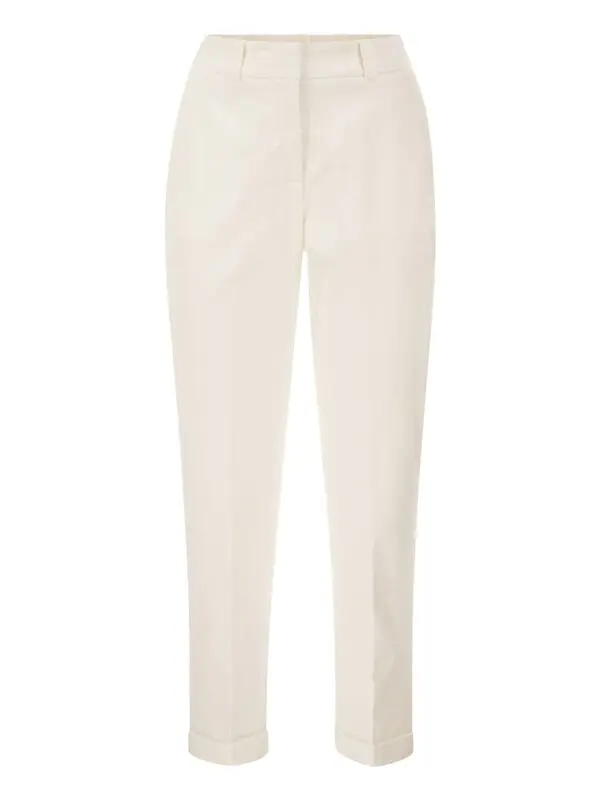 Peserico Tapered Stretch Pants With Belt Loops - No
