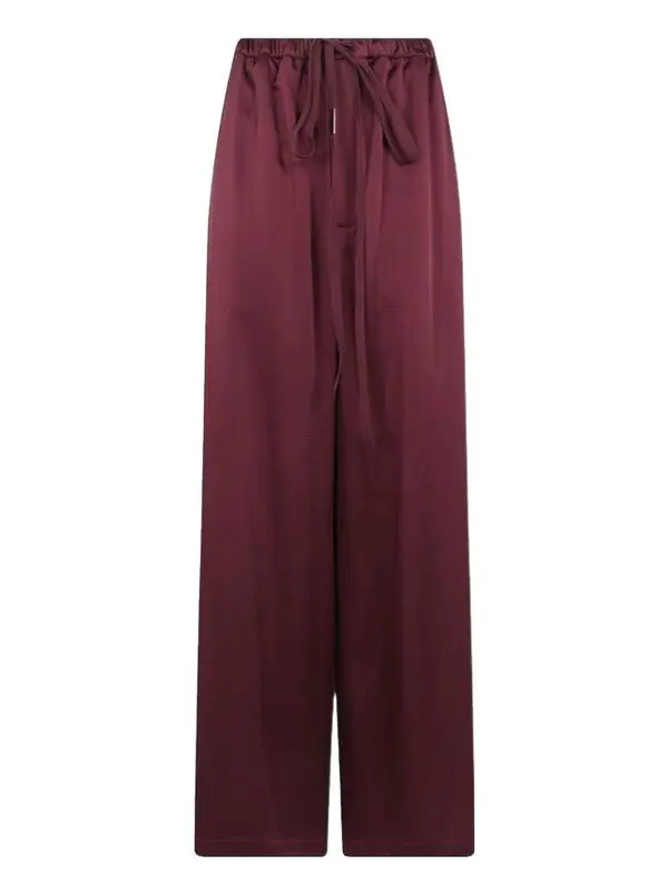 ANN DEMEULEMEESTER Wide-leg Trousers With Drawstring Waist - Red
