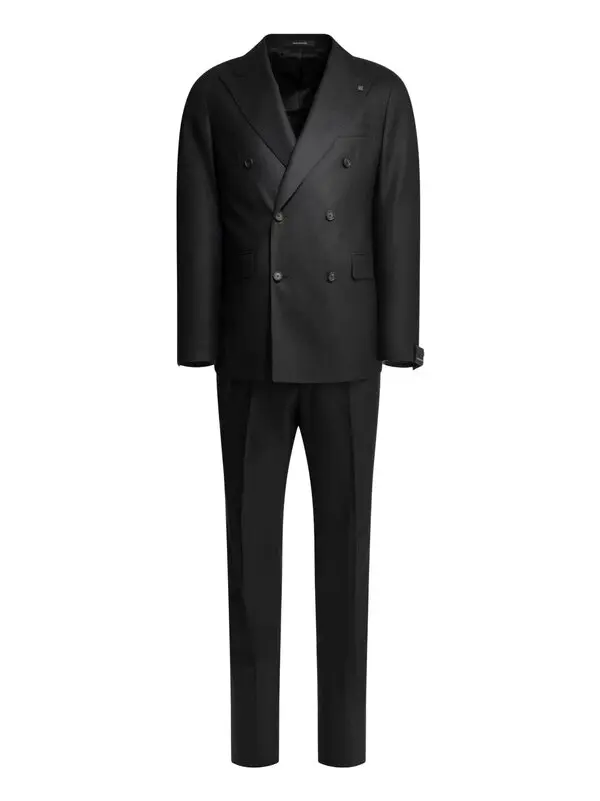 Tagliatore Long-sleeve Suit Set - Black