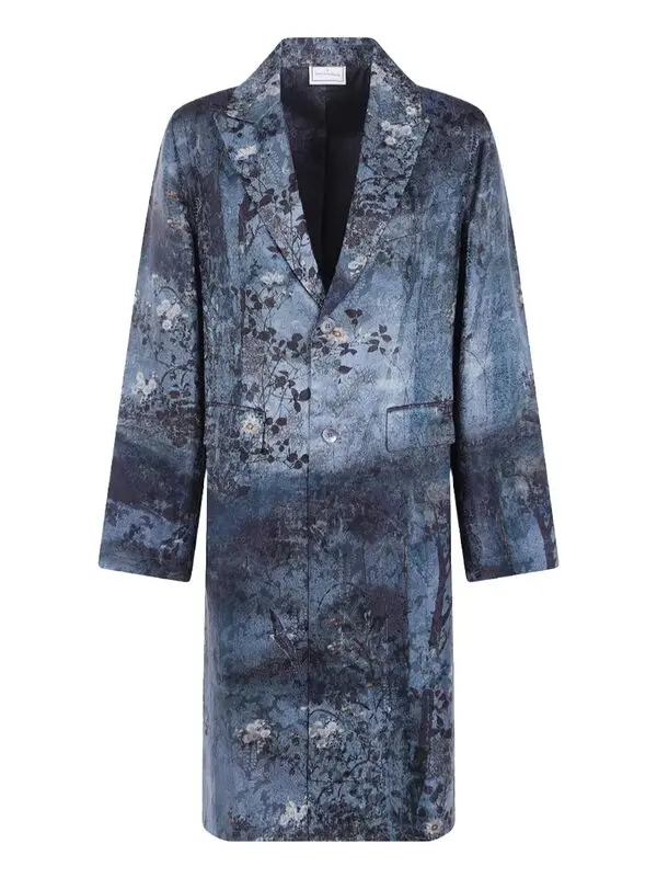 PIERRE-LOUIS MASCIA Long-sleeved Trench Coat - Blue