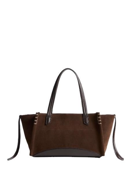 J.W.ANDERSON Contrast-stitch Suede Tote Bag - Brown