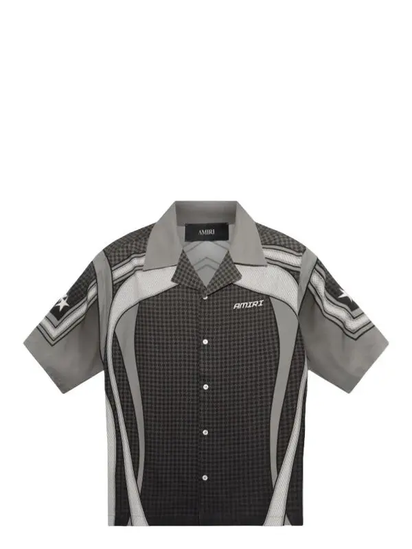 Amiri Sport Panel Os Camp Shirt - Grey